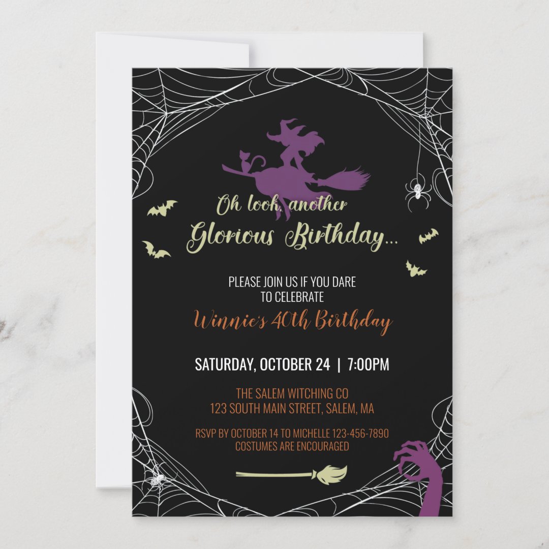 Hocus Pocus Birthday Invitation | Zazzle