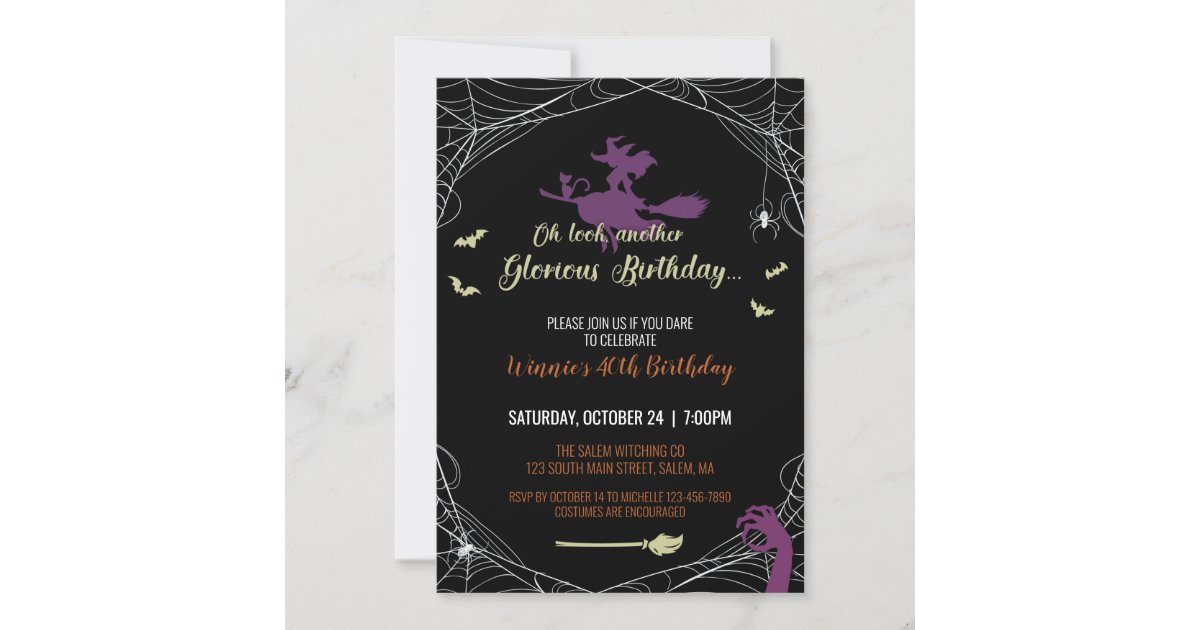 Hocus Pocus Birthday Invitation | Zazzle