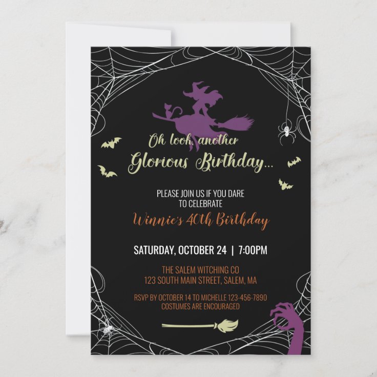 Hocus Pocus Birthday Invitation | Zazzle