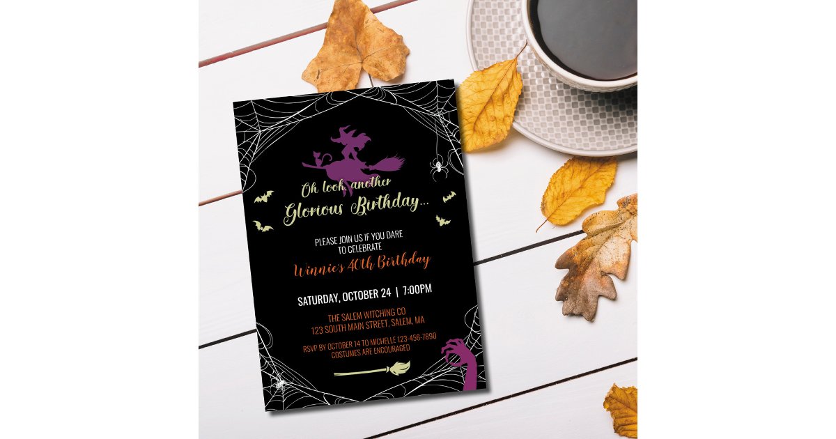 Hocus Pocus Birthday Invitation | Zazzle