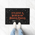Hocus Pocus Black and Orange Halloween Quote Doormat | Zazzle