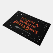 Hocus Pocus Black and Orange Halloween Quote Doormat | Zazzle