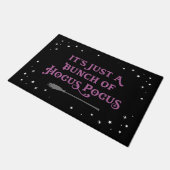 Hocus Pocus Black and Purple Halloween Quote Doormat | Zazzle