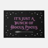 Hocus Pocus Black and Purple Halloween Quote Doormat | Zazzle