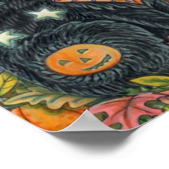 HOCUS POCUS BLACK CAT WITCH & MOUSE HALLOWEEN POSTER | Zazzle