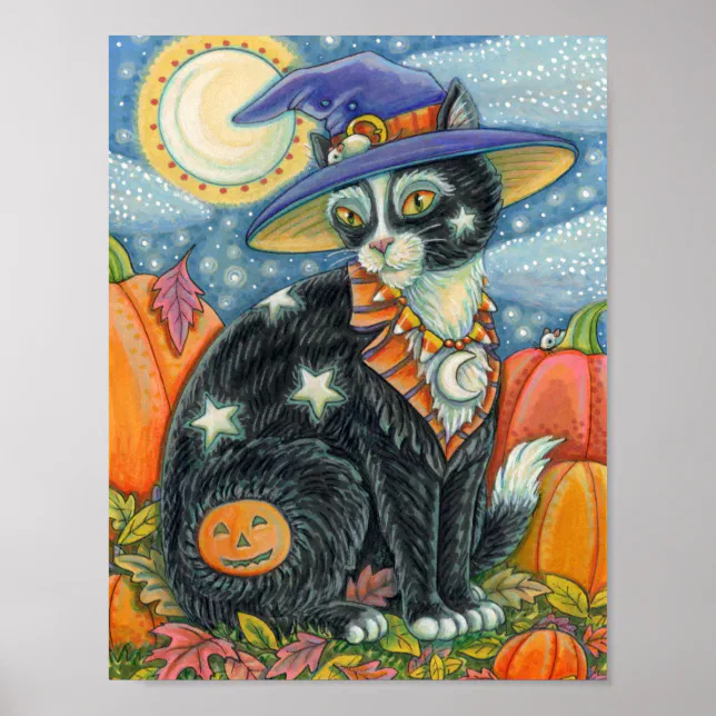 HOCUS POCUS BLACK CAT WITCH & MOUSE HALLOWEEN POSTER | Zazzle