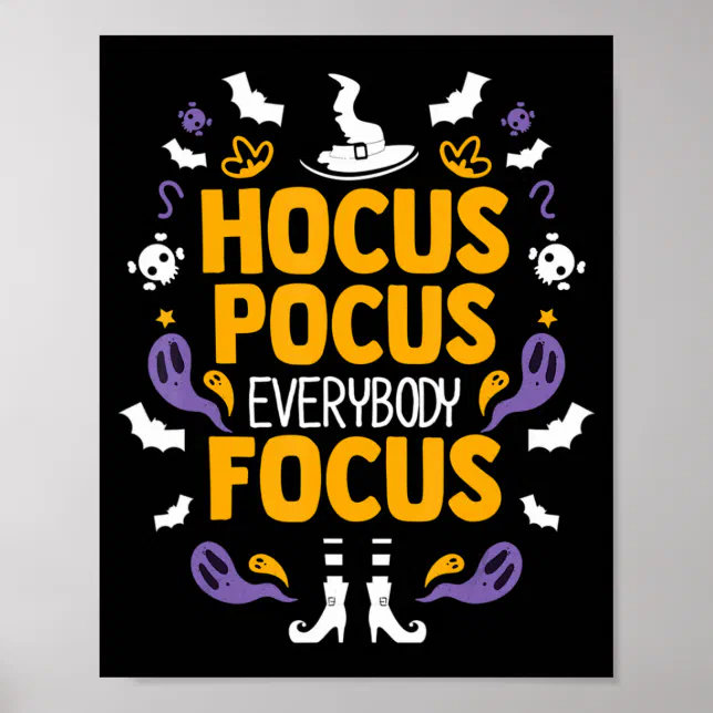 Hocus Pocus Everybody Focus Halloween Outfit Hallo Poster | Zazzle