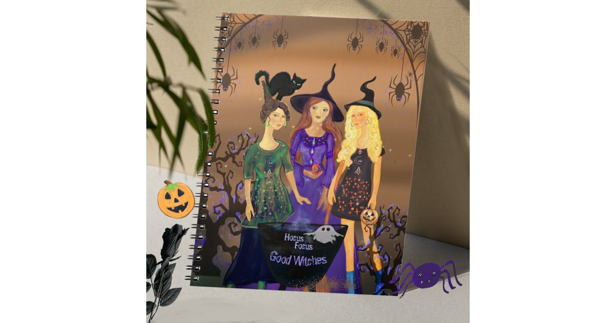 Hocus Pocus Good Witches Halloween Notebook | Zazzle