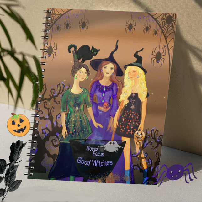 Hocus Pocus Good Witches Halloween Notebook | Zazzle
