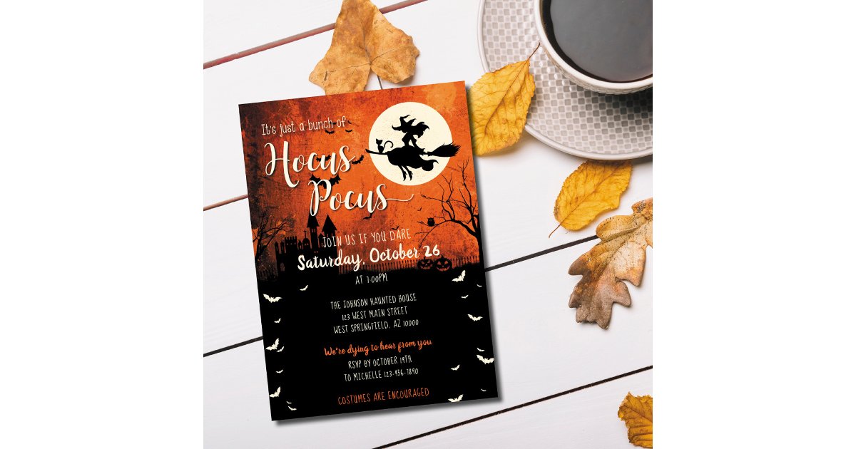 Hocus Pocus Halloween Invitation | Zazzle