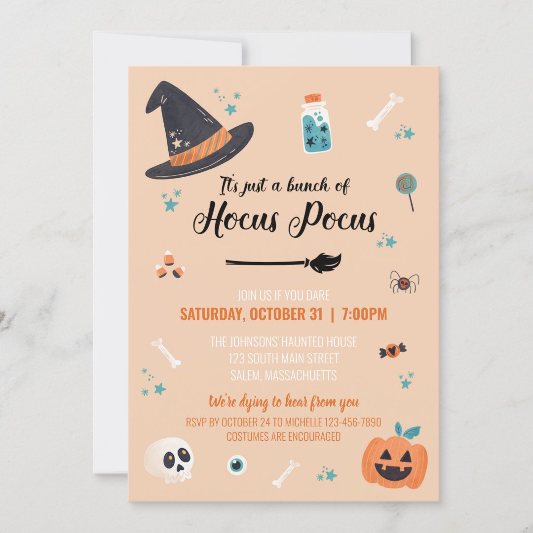 Hocus Pocus Halloween Party Invitation | Zazzle