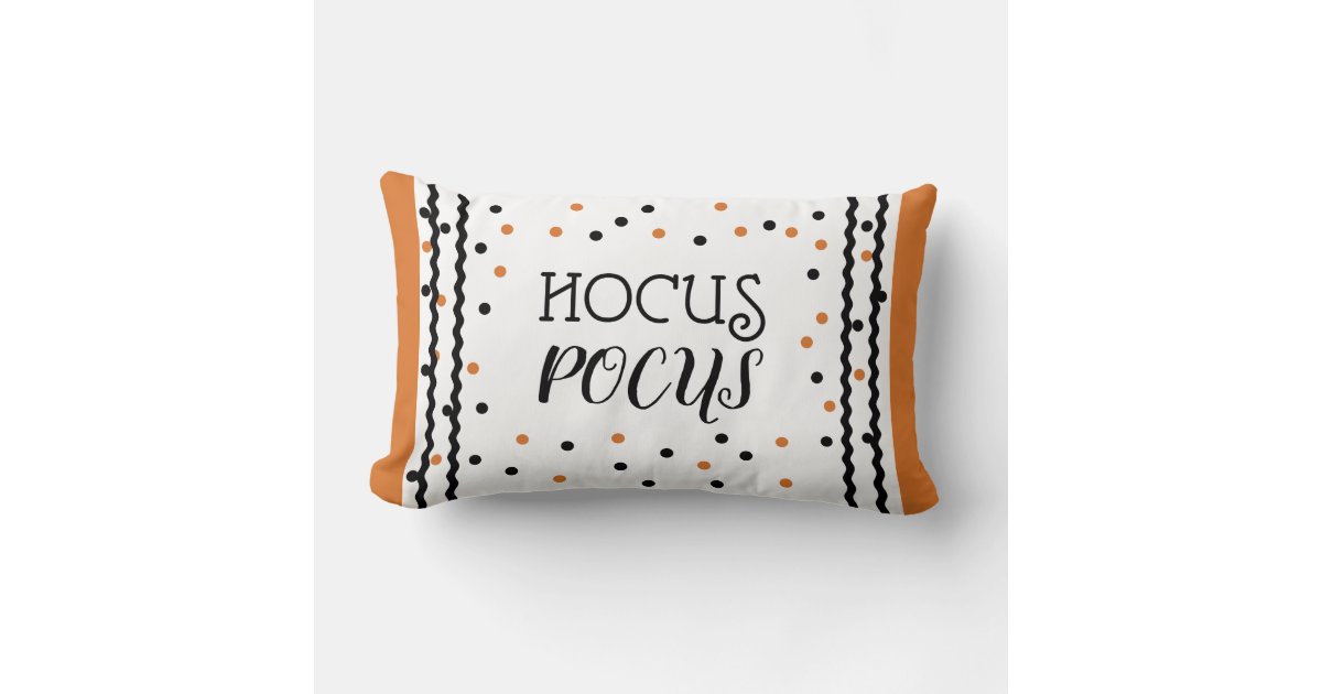 Hocus Pocus Orange Black pillow | Zazzle