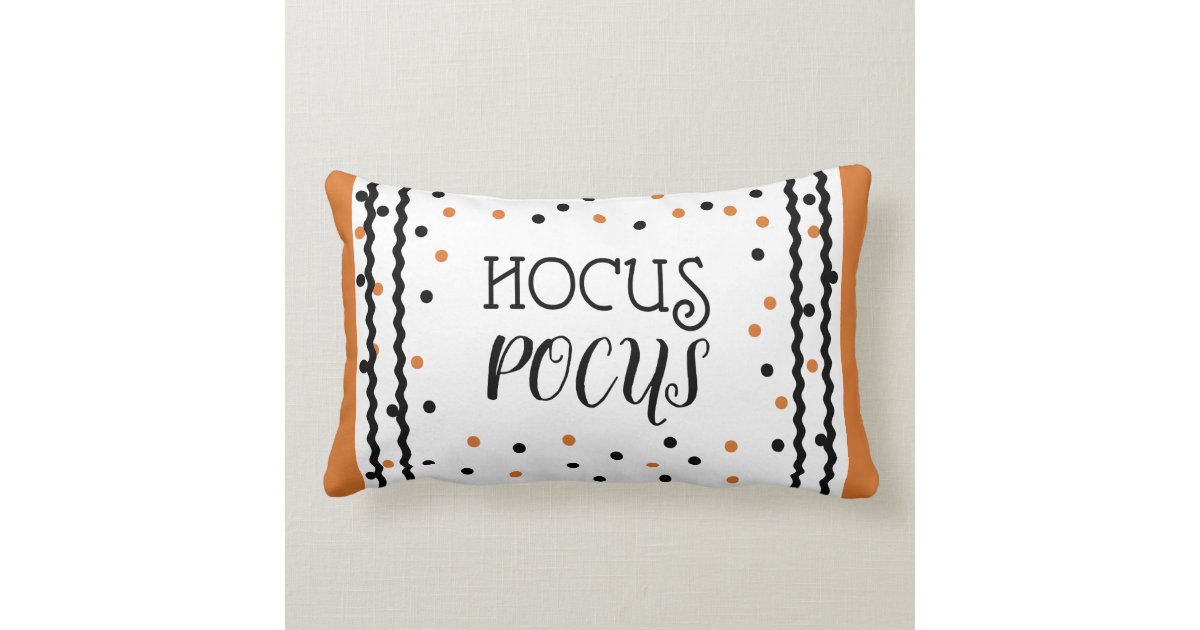 Hocus Pocus Orange Black pillow | Zazzle.com