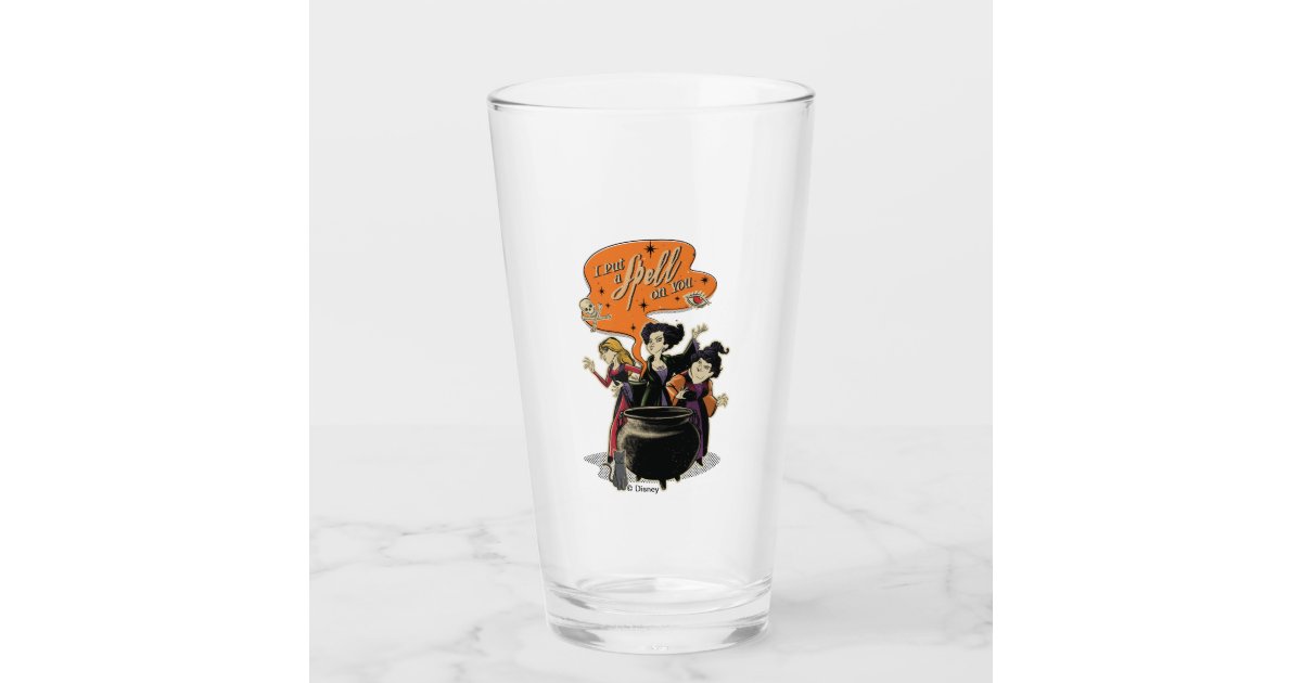 Hocus Pocus Retro Spellcasting Cauldron Glass | Zazzle