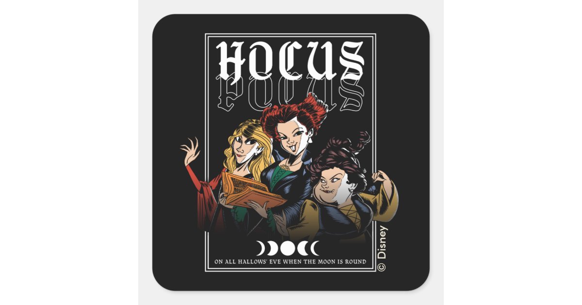 Hocus Pocus Sanderson Curse Square Sticker | Zazzle