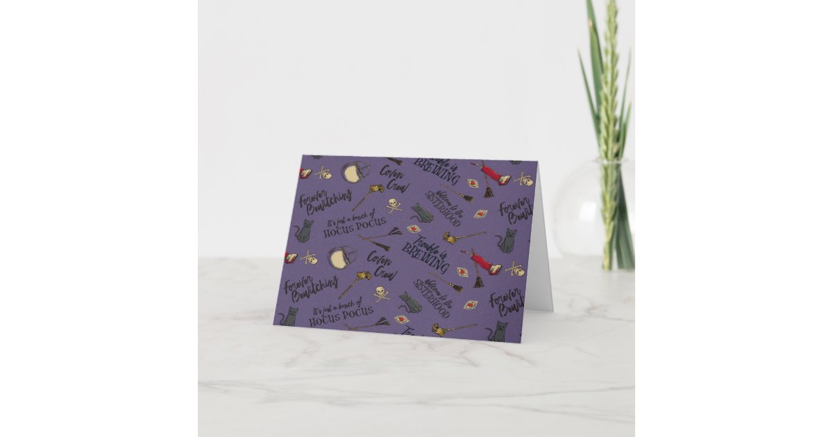 Hocus Pocus Trouble is Brewing Pattern Card | Zazzle