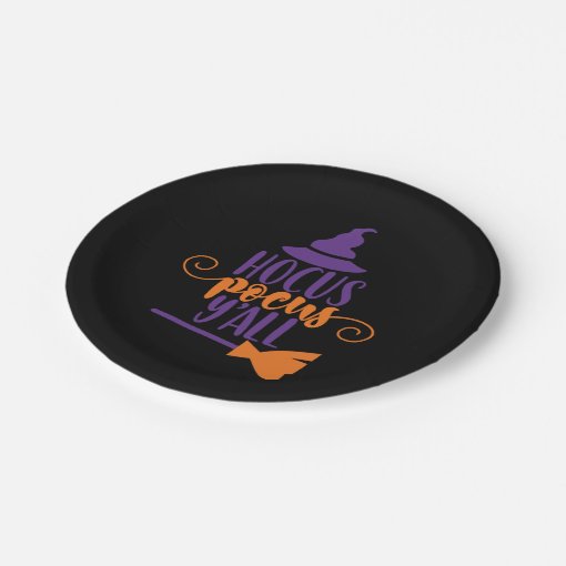 Hocus Pocus Y'all Fun Halloween, Party Paper Plates | Zazzle