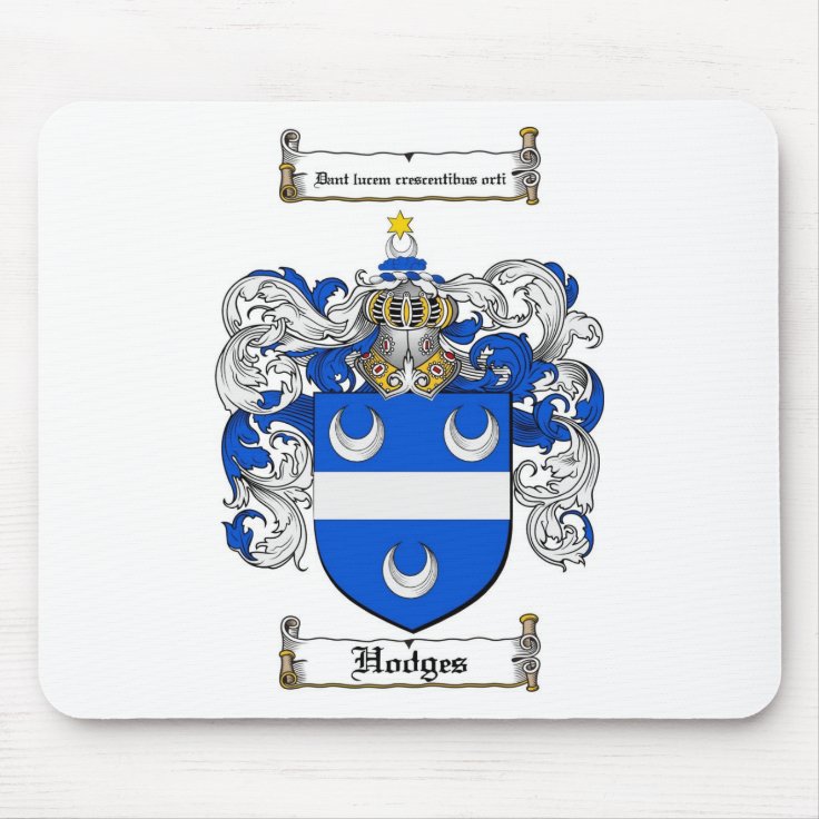 HODGES FAMILY CREST - HODGES COAT OF ARMS MOUSE PAD | Zazzle