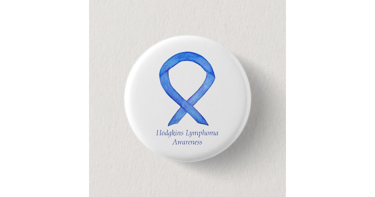 Hodgkins Lymphoma Awareness Ribbon Custom HL Pins | Zazzle
