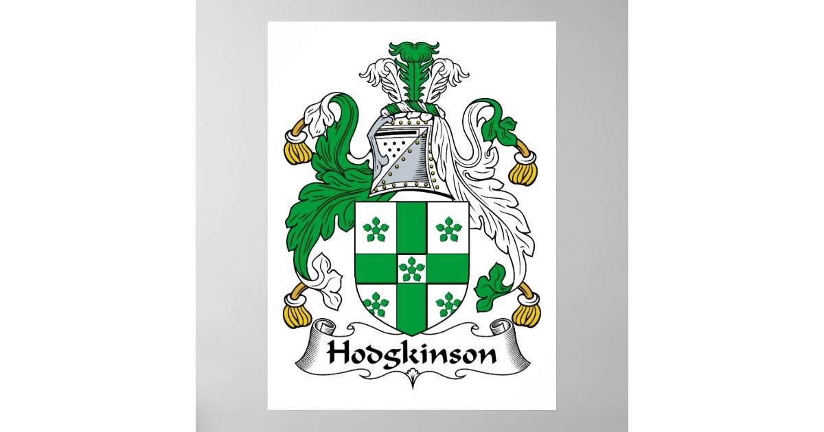 Hodgkinson Family Crest Poster | Zazzle