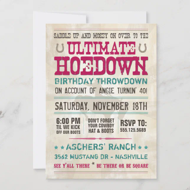 Hoedown Invitation | Zazzle