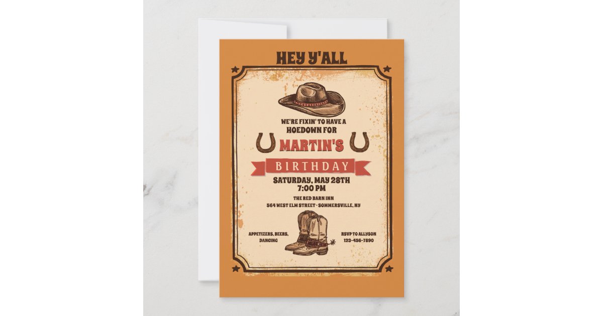 Hoedown Party Invitation | Zazzle