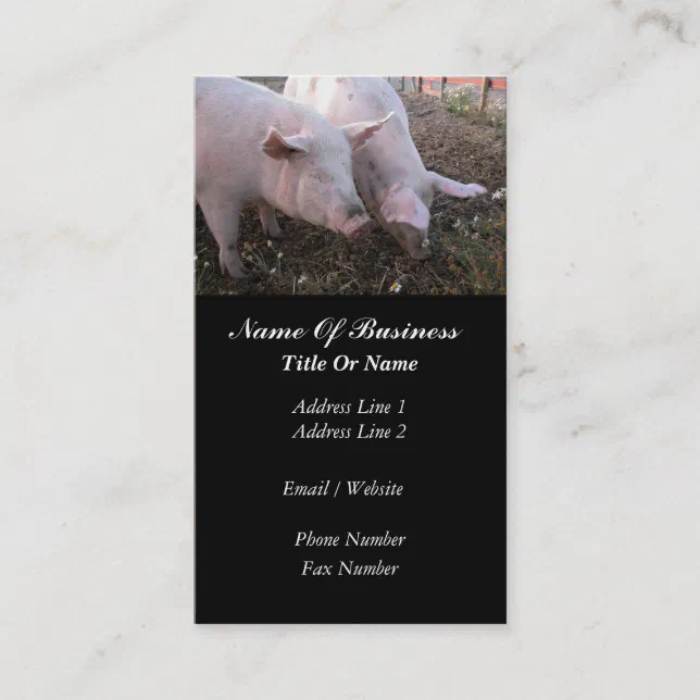 Hog Farmer Business Card | Zazzle