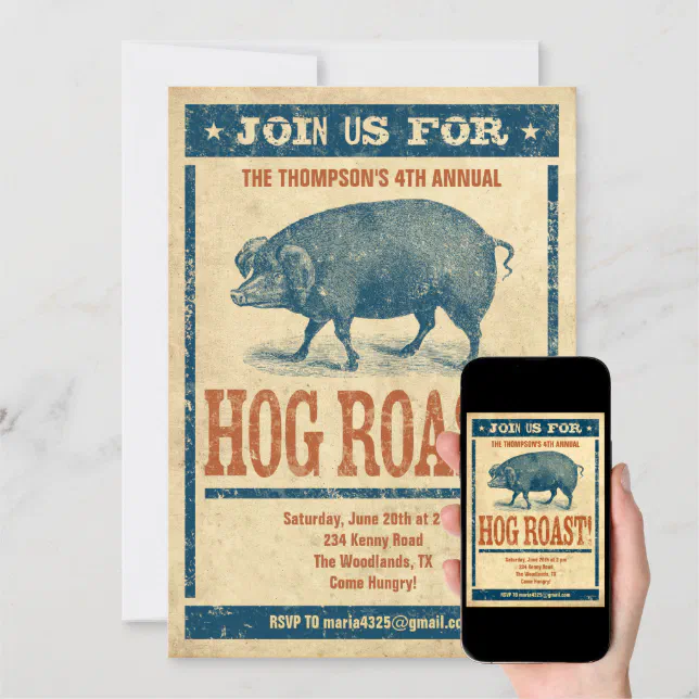 Hog Roast Invitations | Zazzle