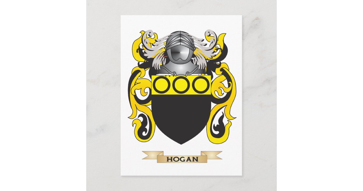 Hogan Coat of Arms (Family Crest) Postcard | Zazzle