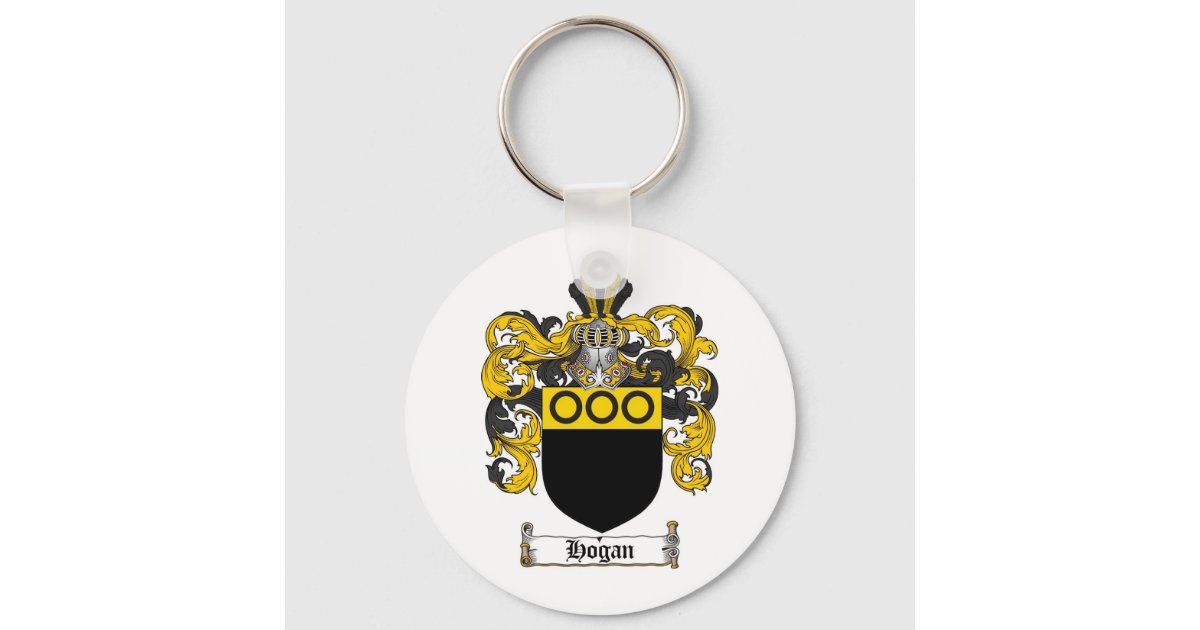 HOGAN FAMILY CREST - HOGAN COAT OF ARMS KEYCHAIN | Zazzle