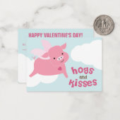 Hogs and Kisses Classroom Valentines Note Card | Zazzle