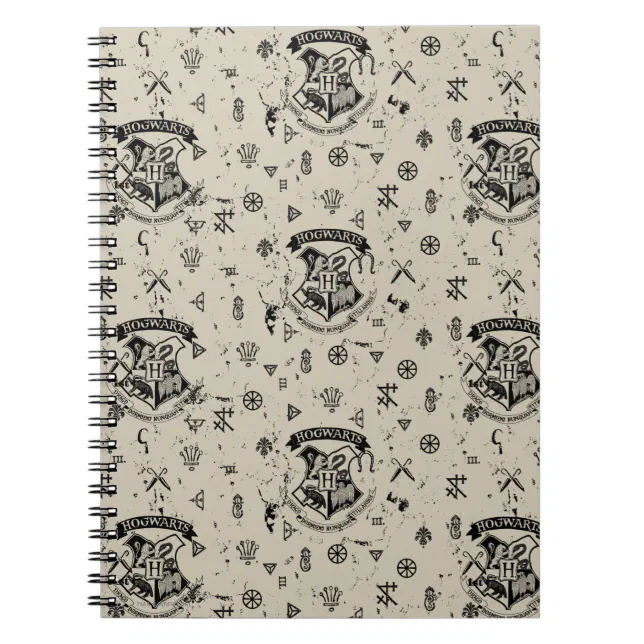 HOGWARTS™ Beige Pattern Notebook | Zazzle