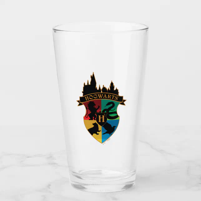 HOGWARTS™ Castle Crest House Pride Badge Glass | Zazzle