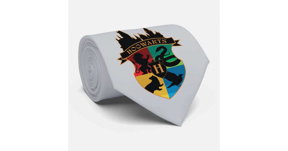 HOGWARTS™ Castle Crest House Pride Badge Neck Tie | Zazzle