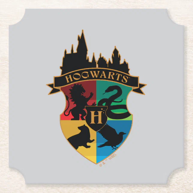 HOGWARTS™ Castle Crest House Pride Badge Paper Coaster | Zazzle