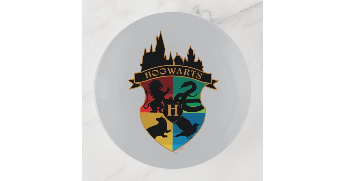 HOGWARTS™ Castle Crest House Pride Badge Trinket Tray | Zazzle