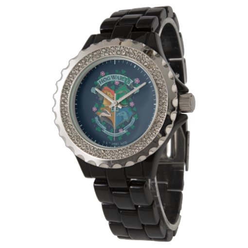 HOGWARTS™ Floral Crest Watch | Zazzle