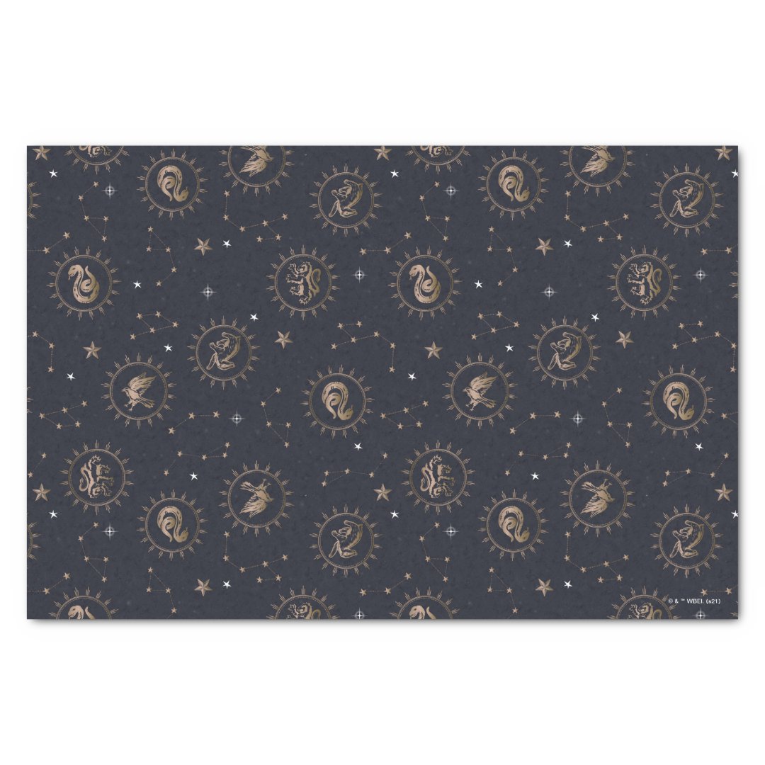 Hogwarts House Crests Constellation Pattern Tissue Paper | Zazzle