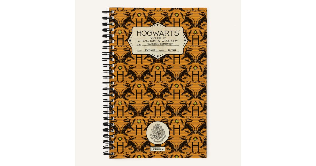 HOGWARTS™ School HUFFLEPUFF™ Class Notebook | Zazzle