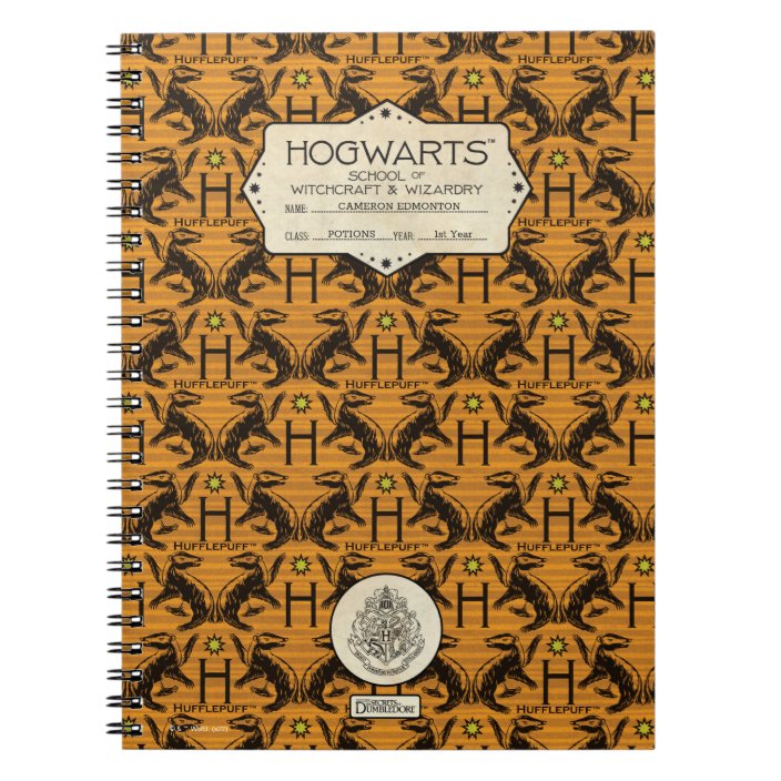 HOGWARTS™ School HUFFLEPUFF™ Class Notebook | Zazzle.com