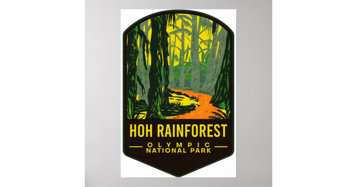 Hoh Rain Forest Olympic National Park Poster | Zazzle