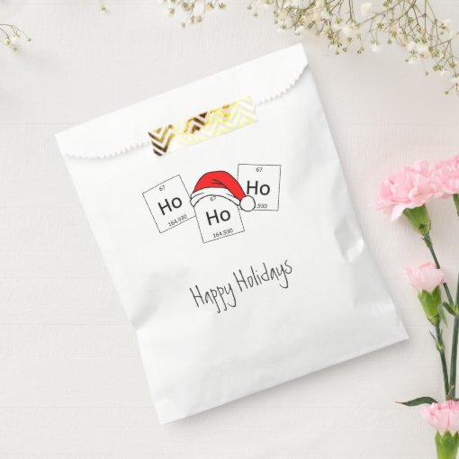 HoHoHo Holmium Chemistry Element Christmas Pun Favor Bag | Zazzle