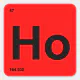 HoHoHo Periodic Table Element HO Square Sticker | Zazzle