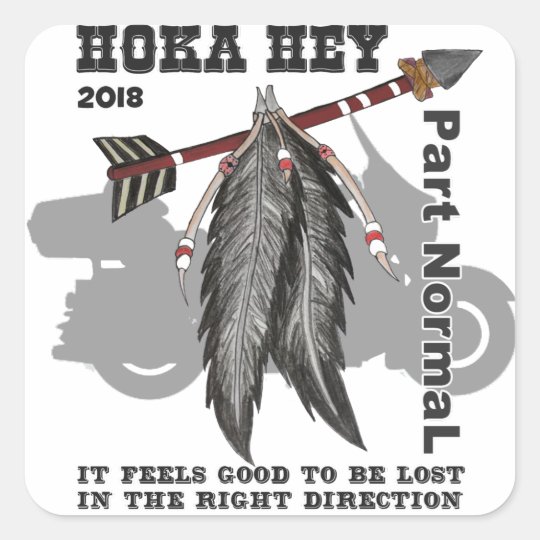 Hoka Hey Support! Square Sticker | Zazzle.com