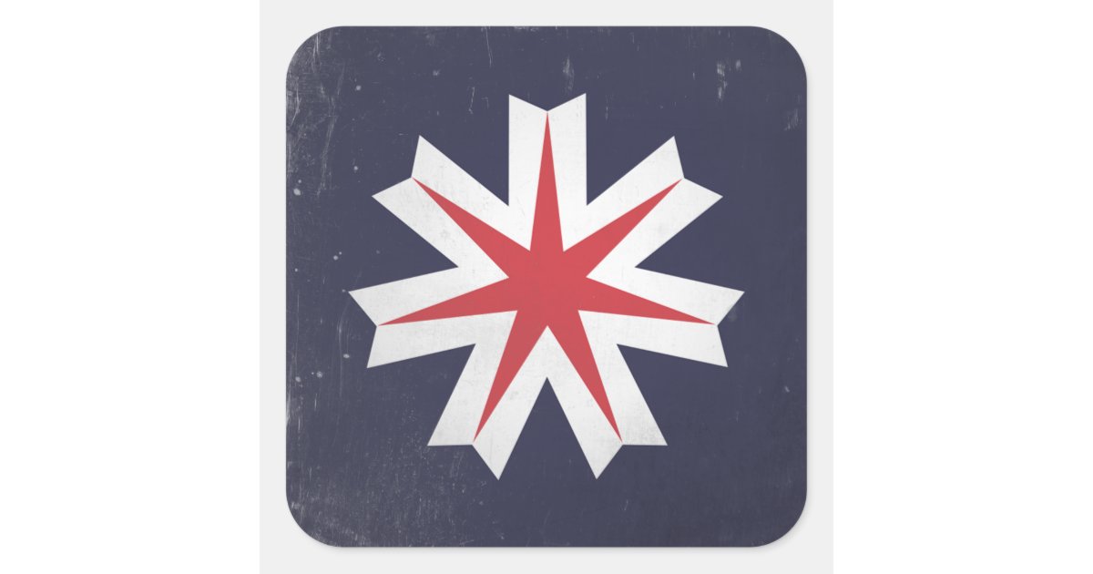 Hokkaido prefecture square sticker | Zazzle