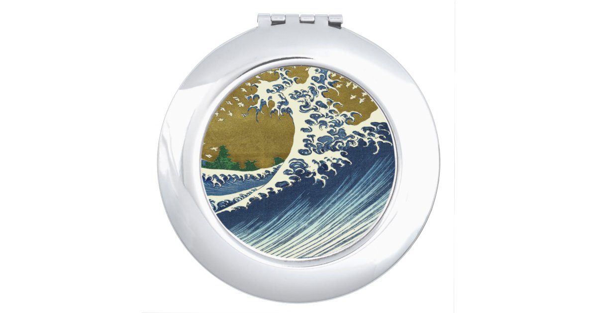 Hokusai Big Wave Japan Japanese Art Compact Mirror | Zazzle