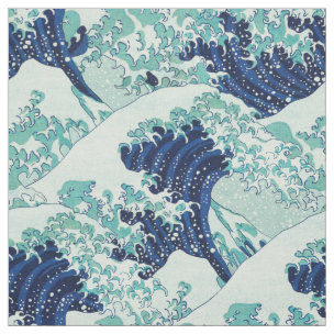 Green wave pattern fabric | Zazzle