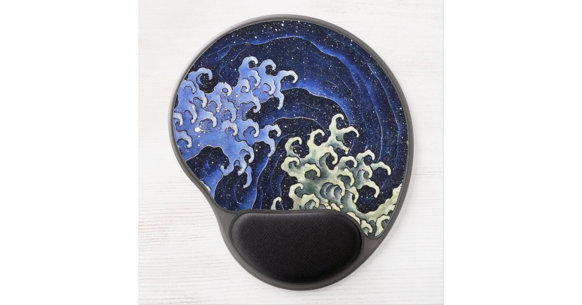 Hokusai Feminine Wave Japanese Vintage Fine Art Gel Mouse Pad | Zazzle