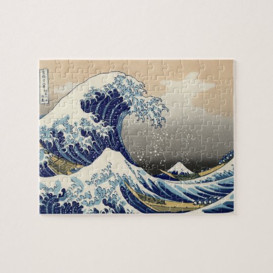 Hokusai Great Wave off Kanagawa Katsushika Tsunami Jigsaw Puzzle ...