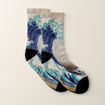 Hokusai Great Wave off Kanagawa. Vintage japan art Socks | Zazzle